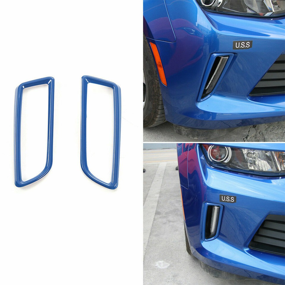 Blue Daylight Running Light Lamp Cover Trim For Chevrolet Camaro 17 ...