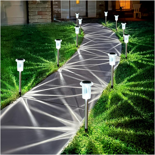 Solar Pathway Lights 10 Pack Solar Outdoor Lights, Led Waterproof Yard ...