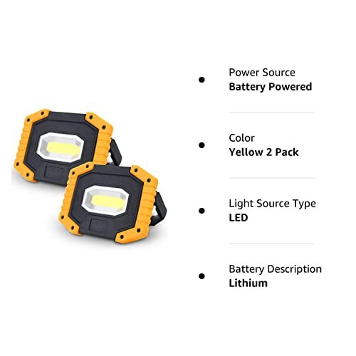 Rechargeable LED Work Light 30W 2000LM Portable Waterproof 2 Pack | eBay