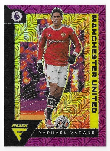Raphael Varane 2021-22 Panini Chronicles Flux Purple Mojo Prizm #285 ...