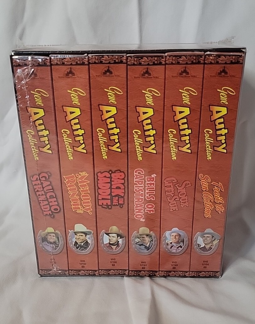 Gene Autry Collection 6 VHS Tapes Series One Six Shooter Box Set ...
