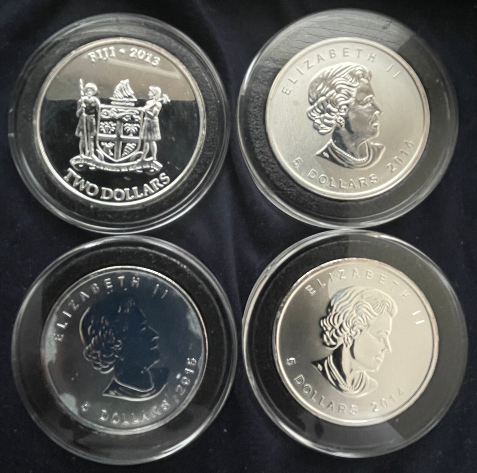 Four - 1oz Silver Coins with TONING or Milk Spots | eBay