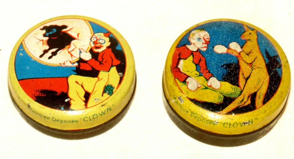 4x French Small Candy Cachou Clown Vending Machine Tin 1930 | eBay