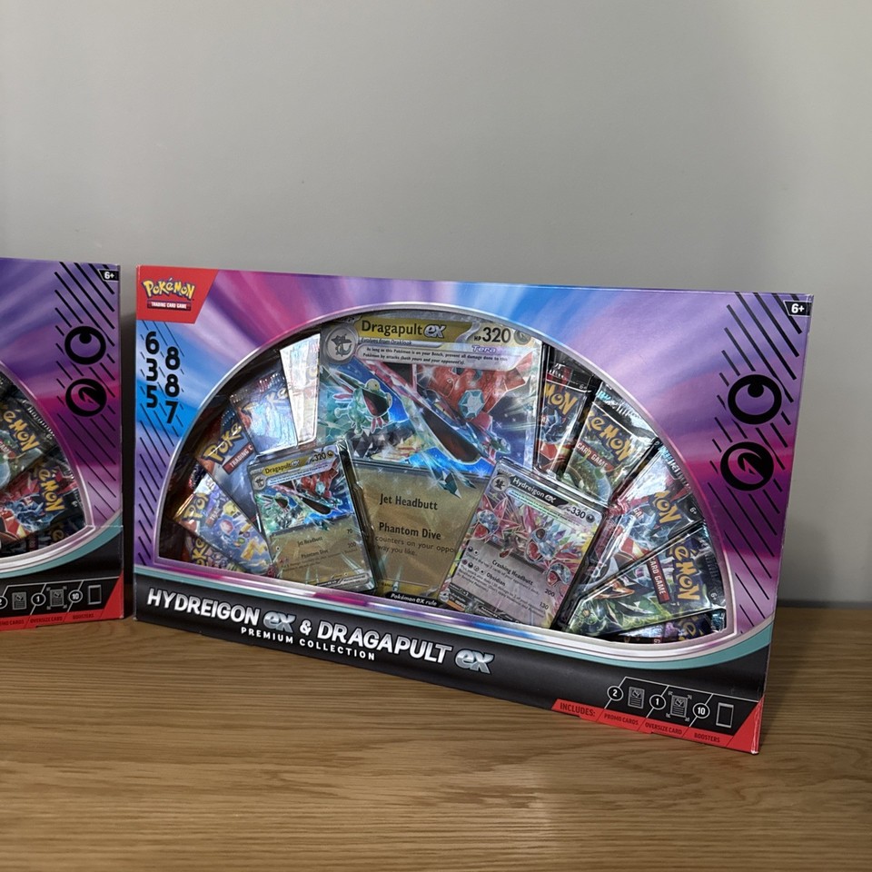 Pokémon TCG (2) Hydreigon EX & Dragapult EX Premium Collection Box New ...