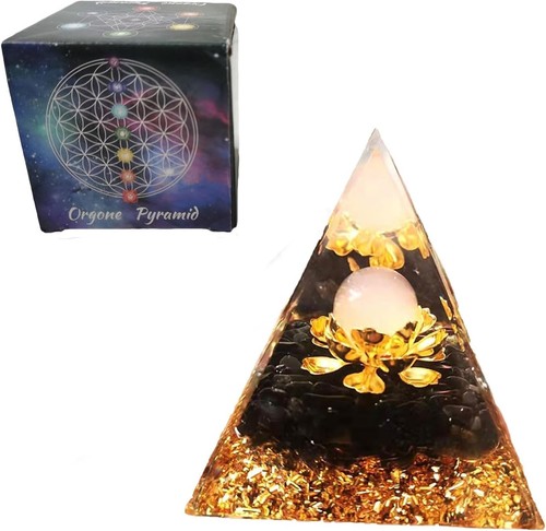 Orgone Pyramid Flower of Life for Positive Energy, #A-pink Crystal ...