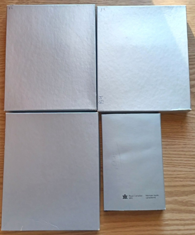 Canada Specimen Coin Sets Lot of 4 (1982 1984 1987 1990) Royal Canadian ...