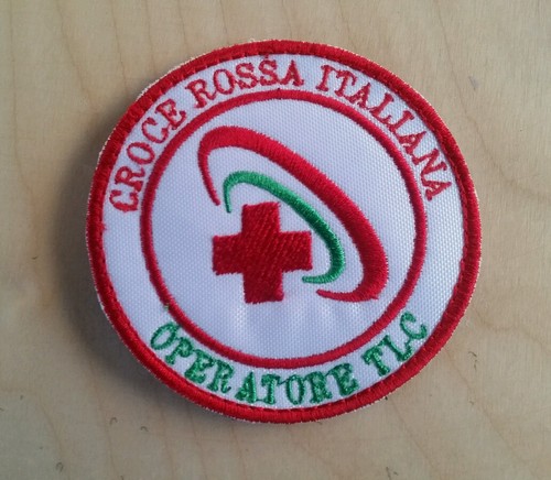 PATCH RICAMO TOPPA - CROCE ROSSA ITALIANA - OPERATORE T.L.C. con STRAPPO | eBay