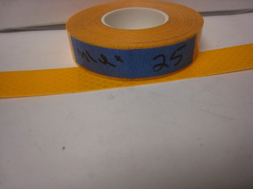 3M BRAND # 4081 AMBER YELLOW GOLD ROLL REFLECTIVE TAPE 3/4" x 25 ...