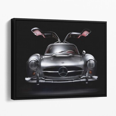 1955 Mercedes Benz 300SL Doors Up Vintage Sports Cars Canvas Wall Art ...