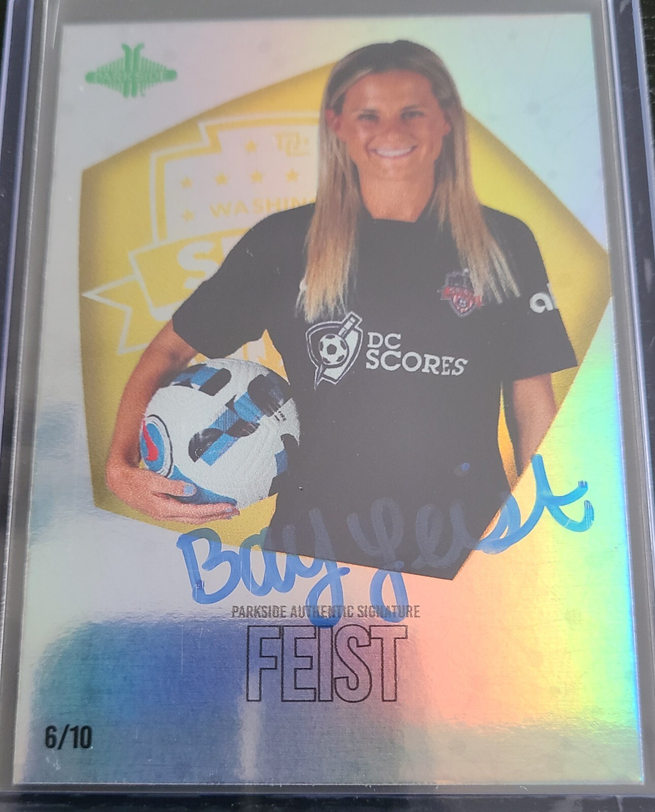 BAYLEY FEIST 2022 PARKSIDE NWSL COLLECTION SIGNATURE SERIES GOLD AUTO ...