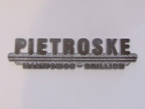 VTG Pietroske Chevrolet Manitowoc Wisconsin Metal Dealership Badge ...