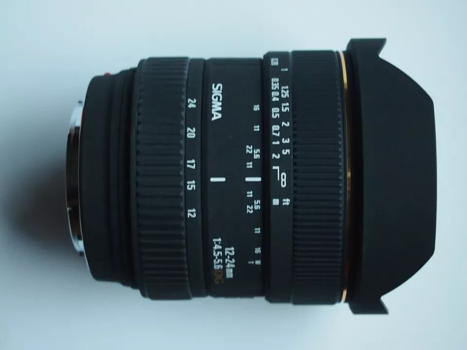 SONY A MOUNT FIT SIGMA 12-24mm f4.5-5.6 EX DG Lens + CAPS + CASE 12 ...
