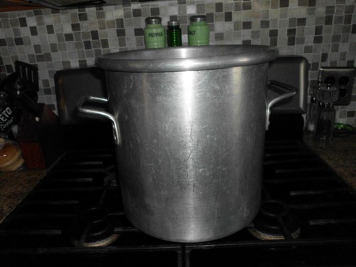 Huge LARGE VINTAGE 18 QT Heavy Duty aluminum Commercial Cookware Stock ...