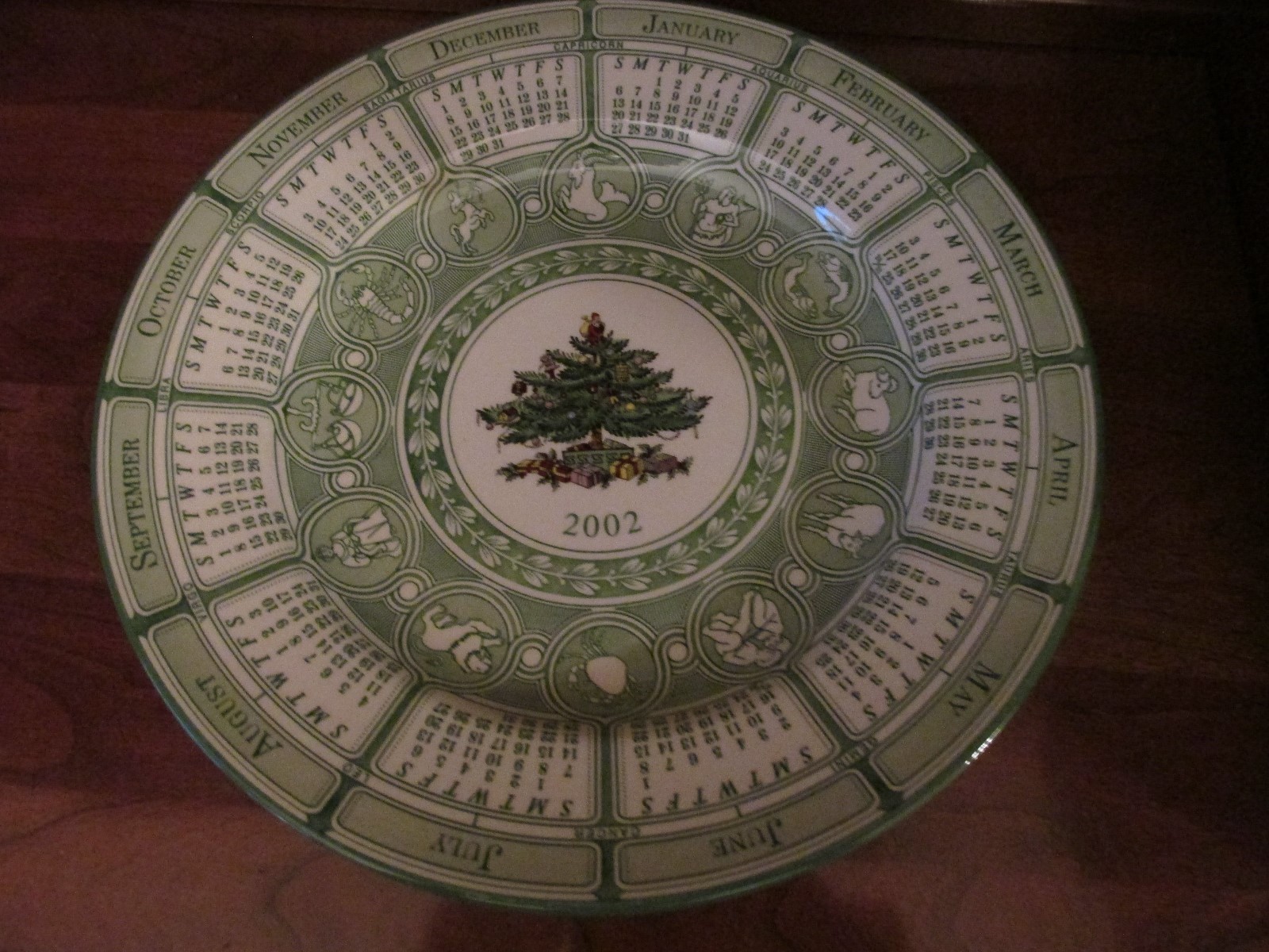 Spode England 2002 Annual 10 1/2" Collector Plate Calendar Christmas ...