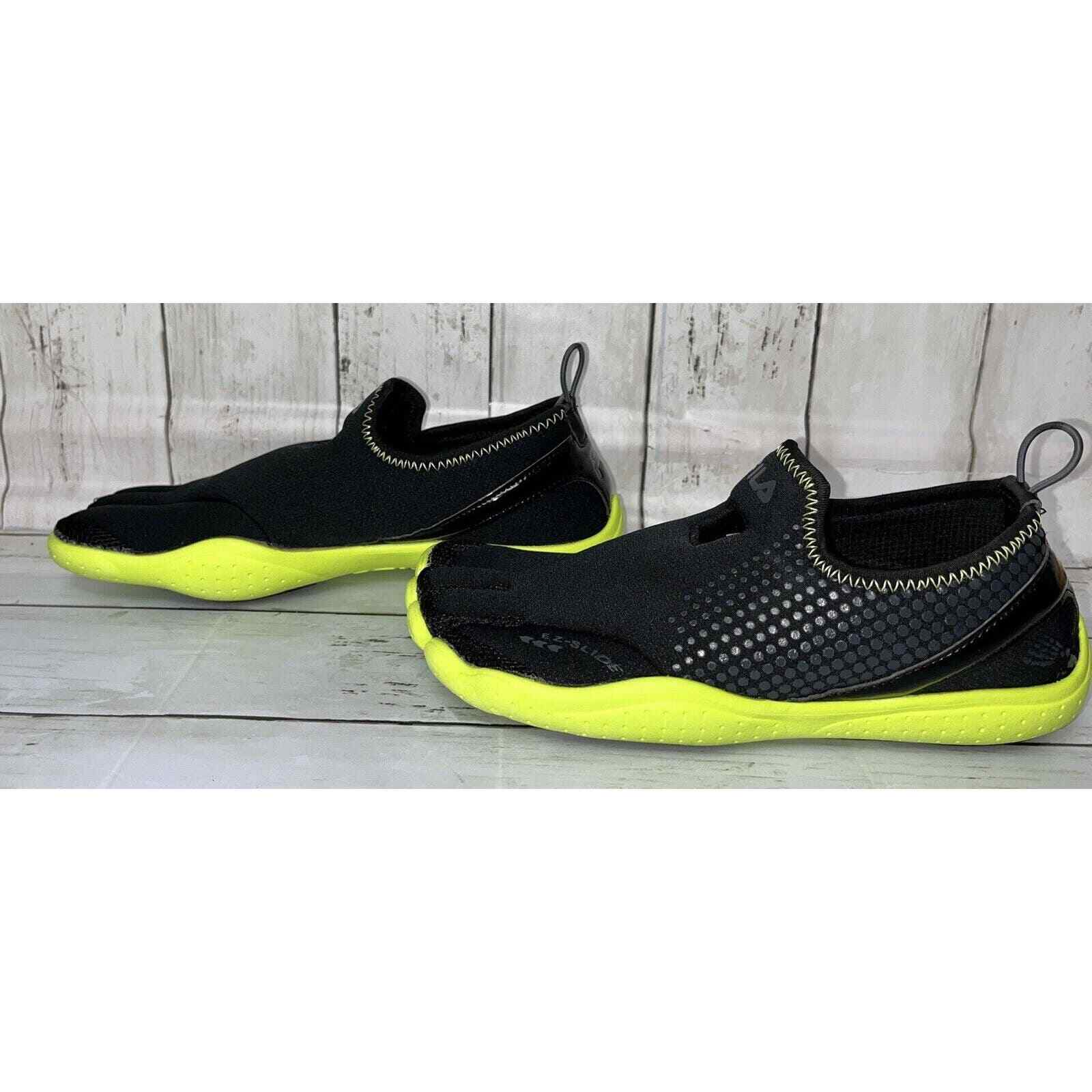 Fila Men’s Skele Toes EZ Slide shoes 1PK14075-029 Black Lime Green Size ...