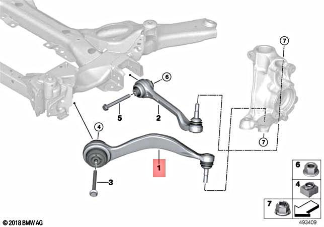 BMW Genuine G42 G20 Driver Side Front Suspension Arm Tension Strut ...