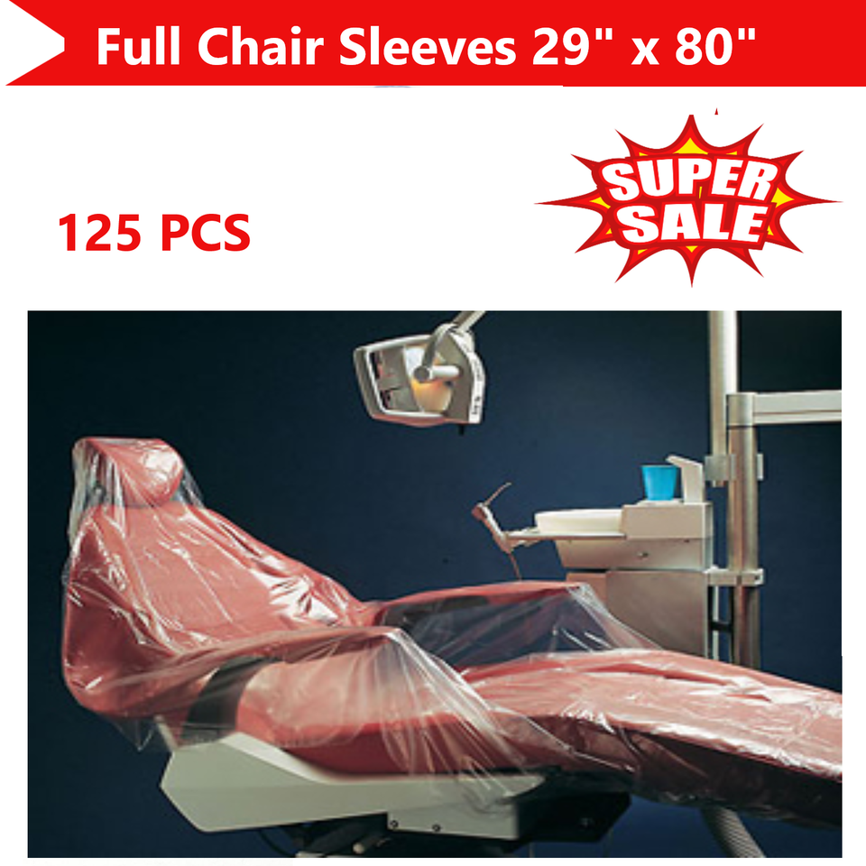 DENTAL Chair Cover Full Chair Sleeves 29" x 80" Clear Plastic, Premium ...
