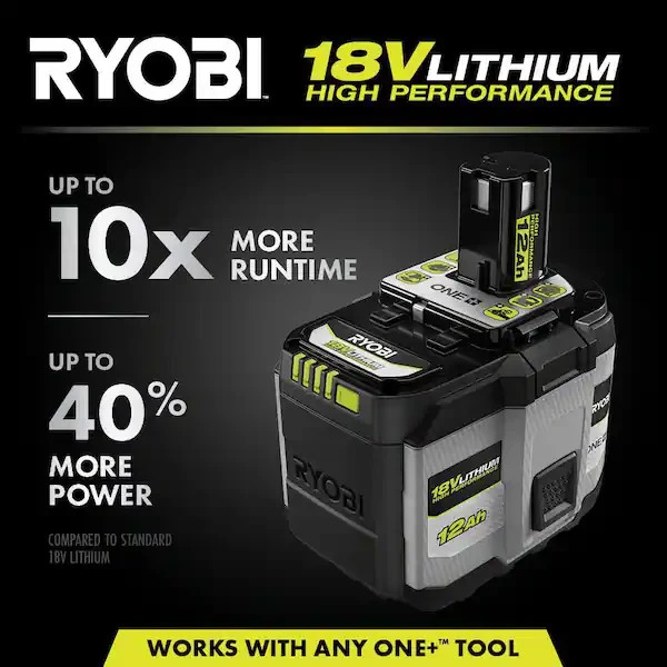 Genuine OEM RYOBI 18V ONE+ 12Ah HIGH PERFORMANCE Battery PBP1012 12.0Ah ...