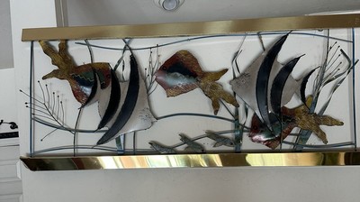 C. JERE METAL WALL SCULPTURE TROPICAL FISH AQUARIUM 1993 | eBay