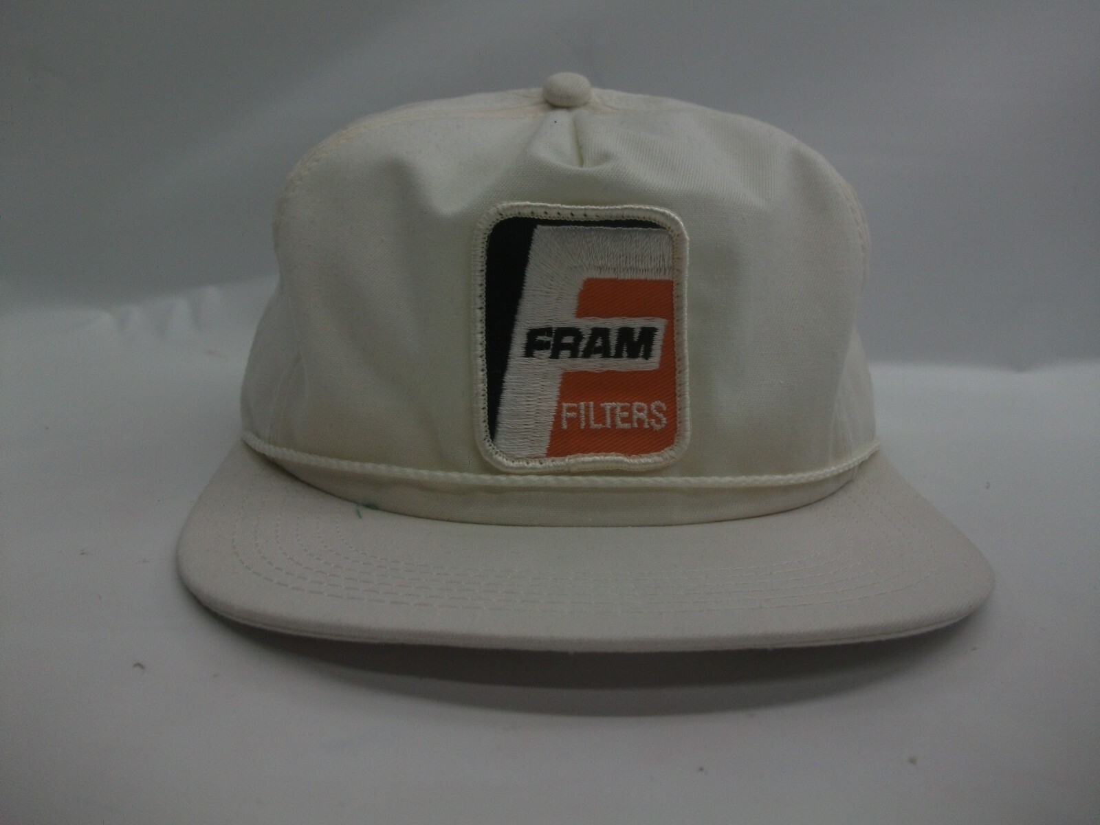 Fram Filters Patch Hat Vintage K Brand White Snapback Baseball Cap | eBay