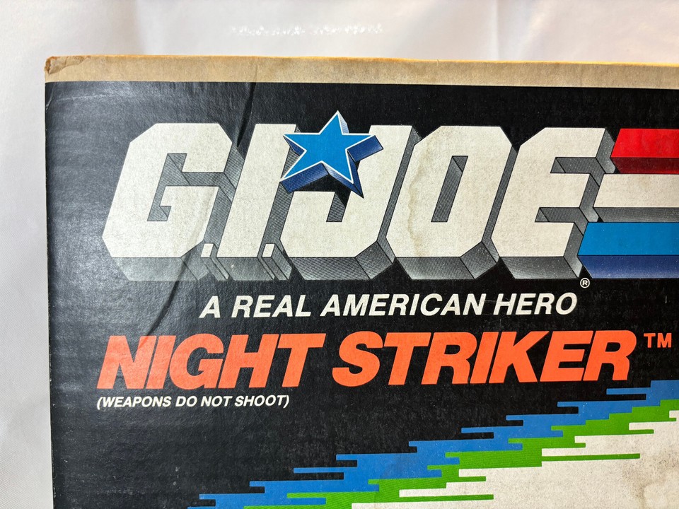 1989 Hasbro GI Joe Night Force NIGHT STRIKER Glow in The Dark Labels In ...