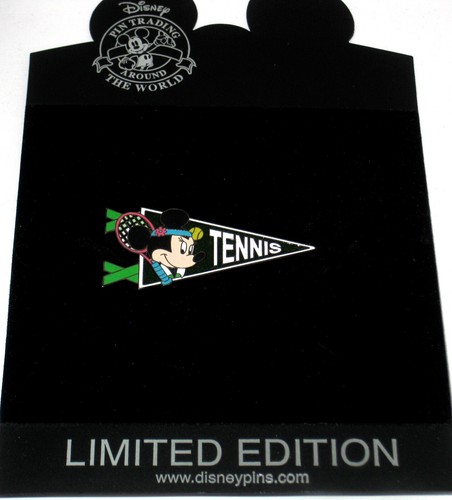 BLACK AP LE Disney Pin Minnie Mouse Tennis Pennant Racket Sport Game ...