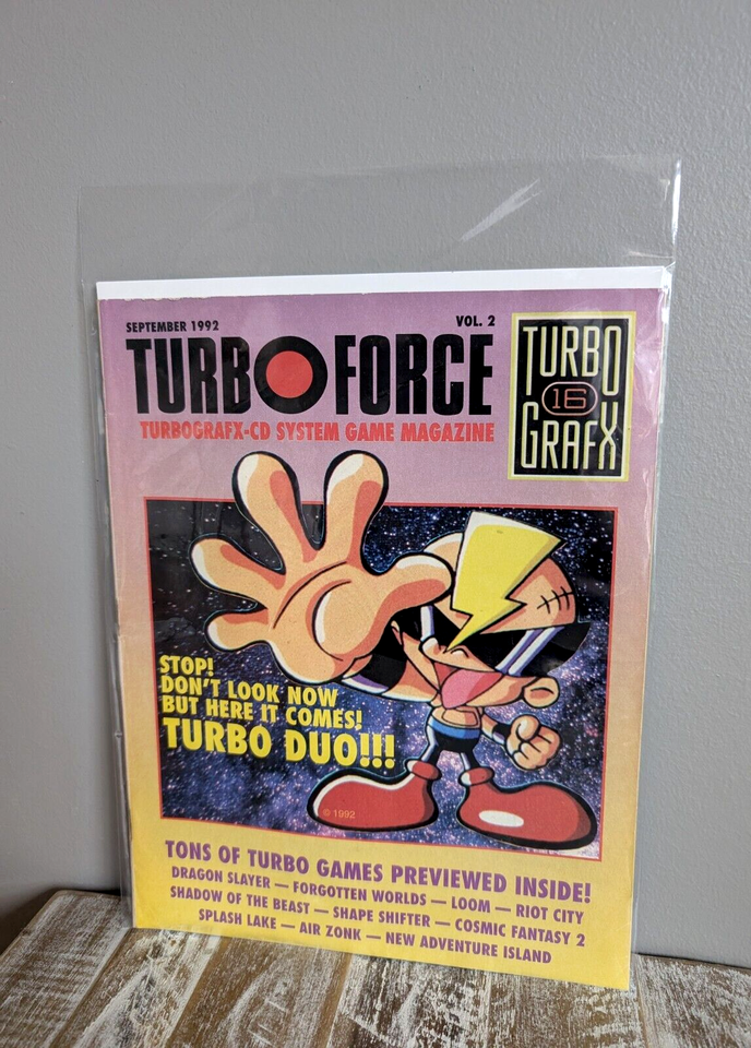 TURBO FORCE MAGAZINE VOL 2 COMPLETE Turbo Grafx 16 Duo Dragon Slayer | eBay