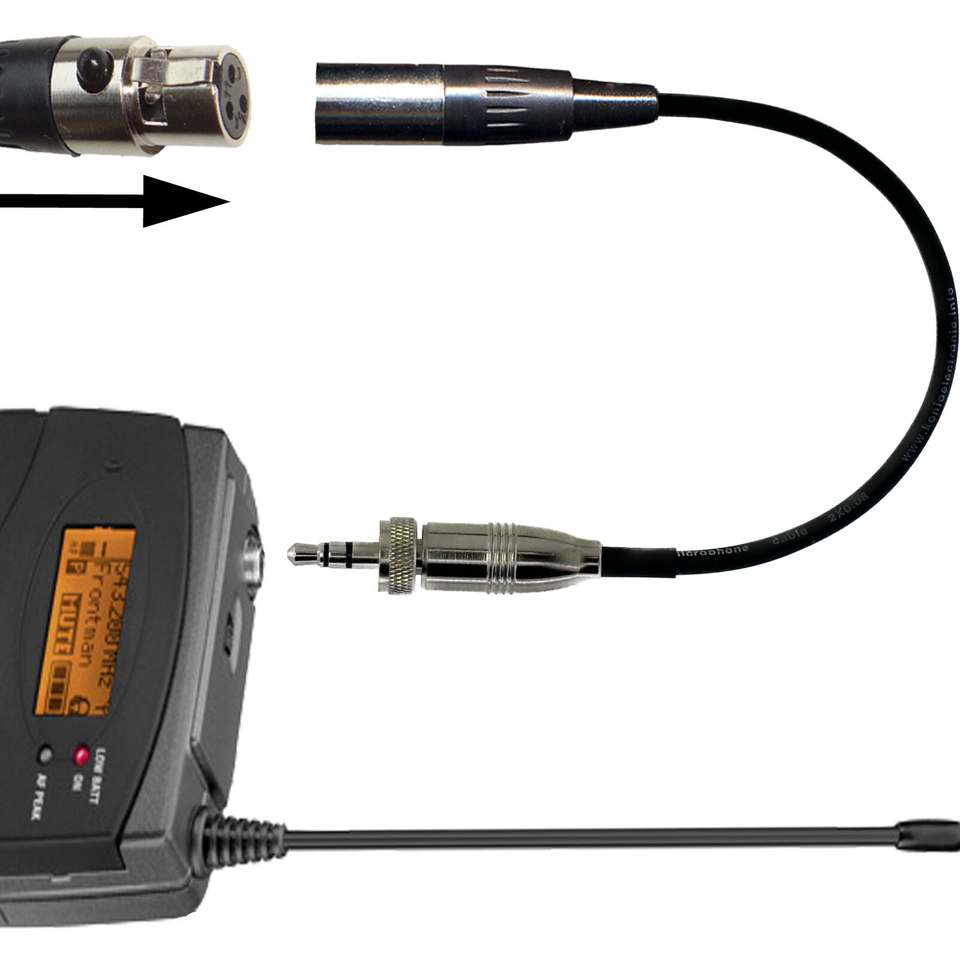 3 Pin Microphone Adapter TA3M mini XLR to 3.5mm Locking Jack Plug Body ...