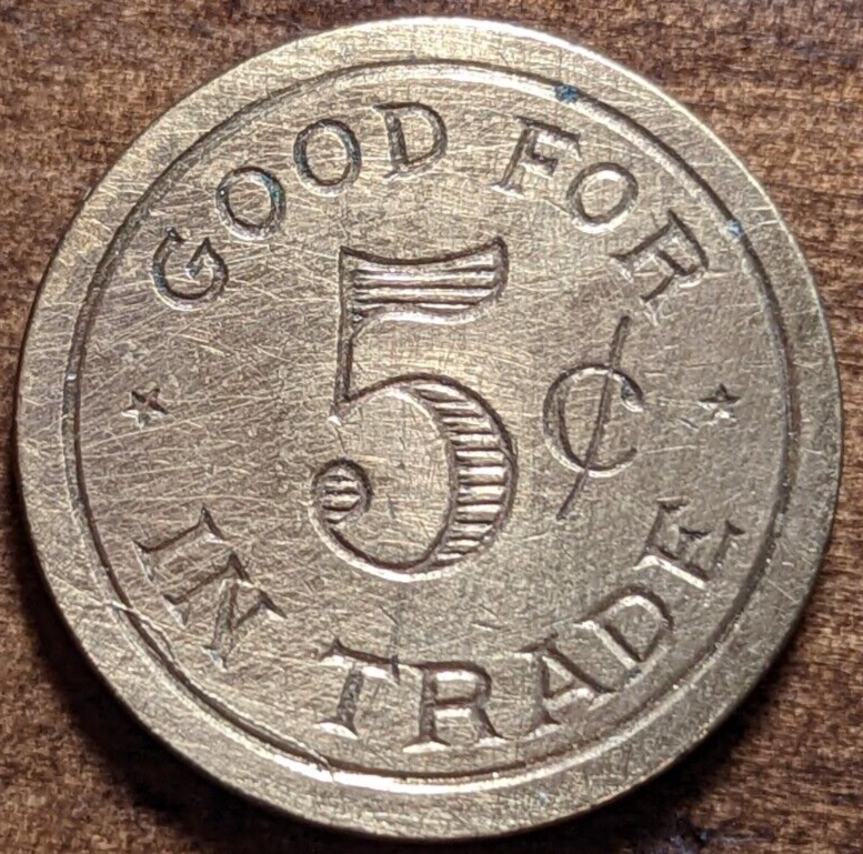 San Francisco, California CA Silver Cup Chas. Fey & Co. 5¢ Incuse Trade ...