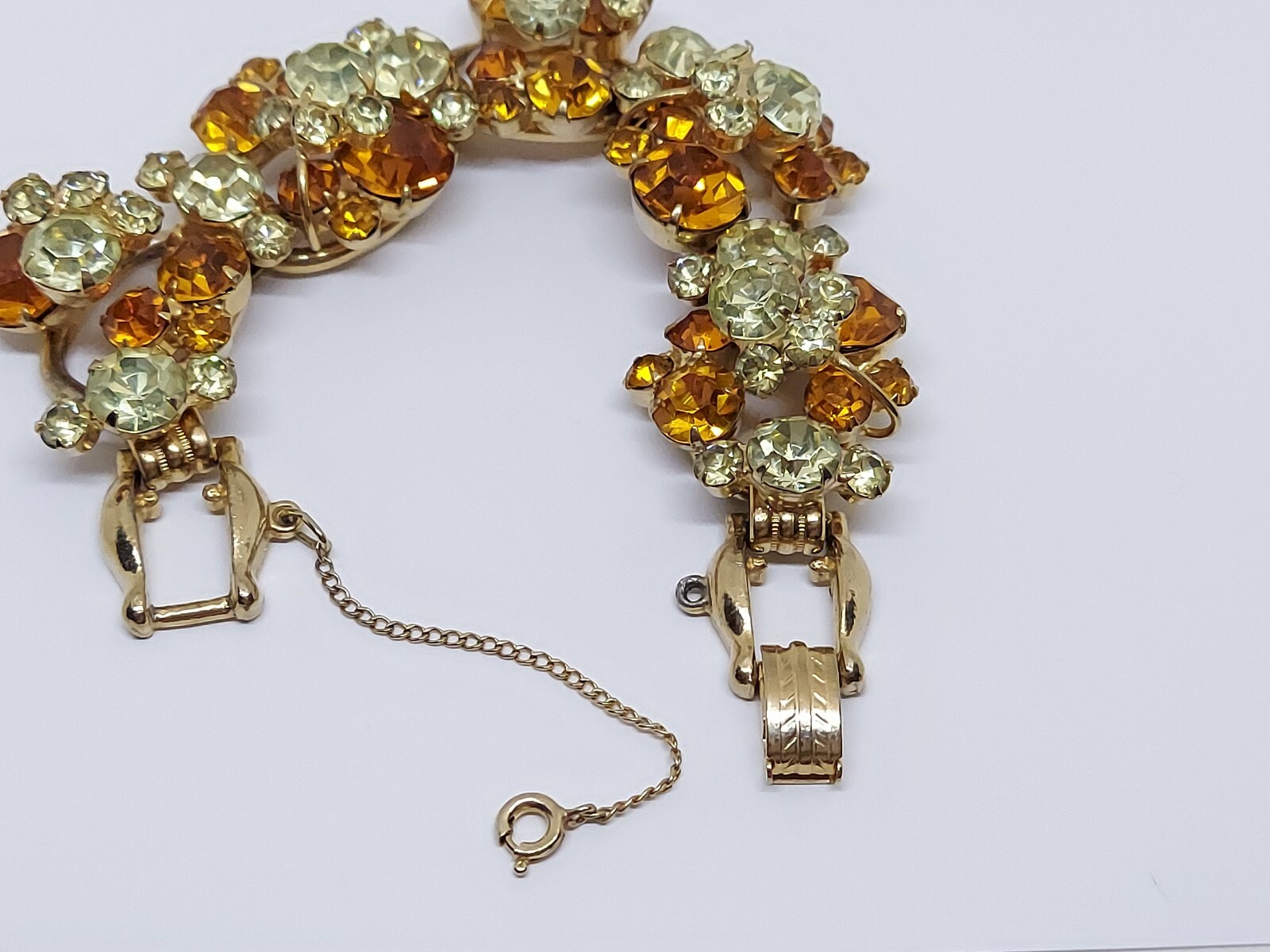 Book Piece D&E Juliana Amber Rhinestone Parure Necklace Bracelet ...