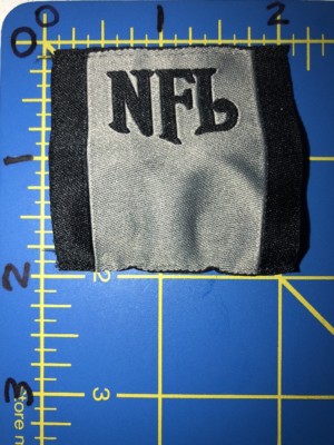 National Football League NFL Logo Patch Tag Black Gray Grey Silver | eBay
