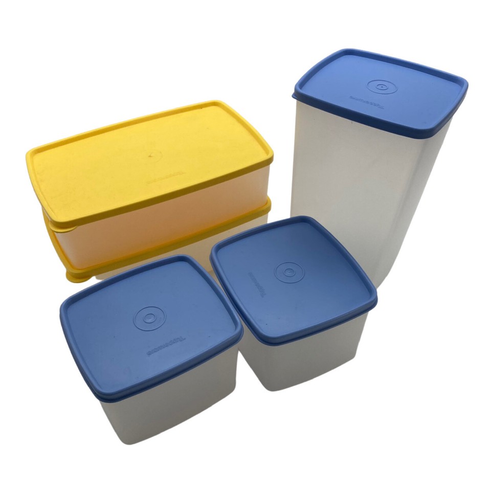 Tupperware Vintage Square-Round Freezer Containers Rectangle, Medium ...