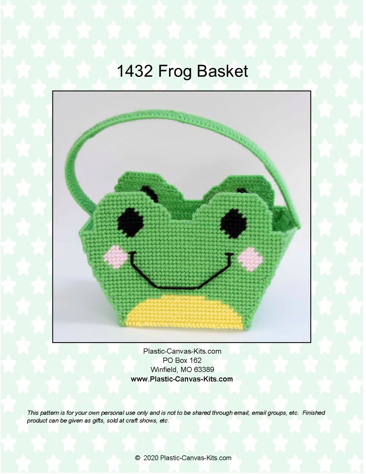 Frog Basket-Easter, Summer-Plastic Canvas Pattern or Kit | eBay