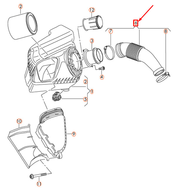 Intake Hose 06E129615M 2015 Audi A6 for sale online | eBay