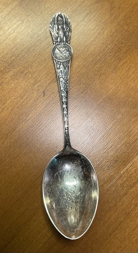 Antique Sterling Souvenir Spoon ELKO NEVADA Silver Co EAGLE .784oz | eBay