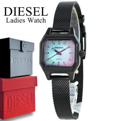 DIESEL Watch Hand Ladies CALLIE Rainbow Color Black Small Watch ...
