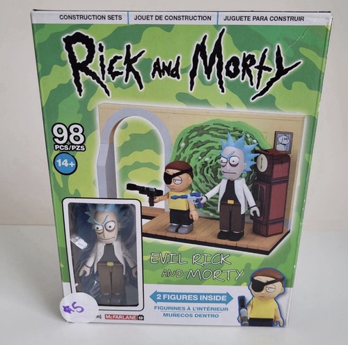 NEW Rick & Morty Evil Rick & Morty Mini Construction 98 Piece Building ...