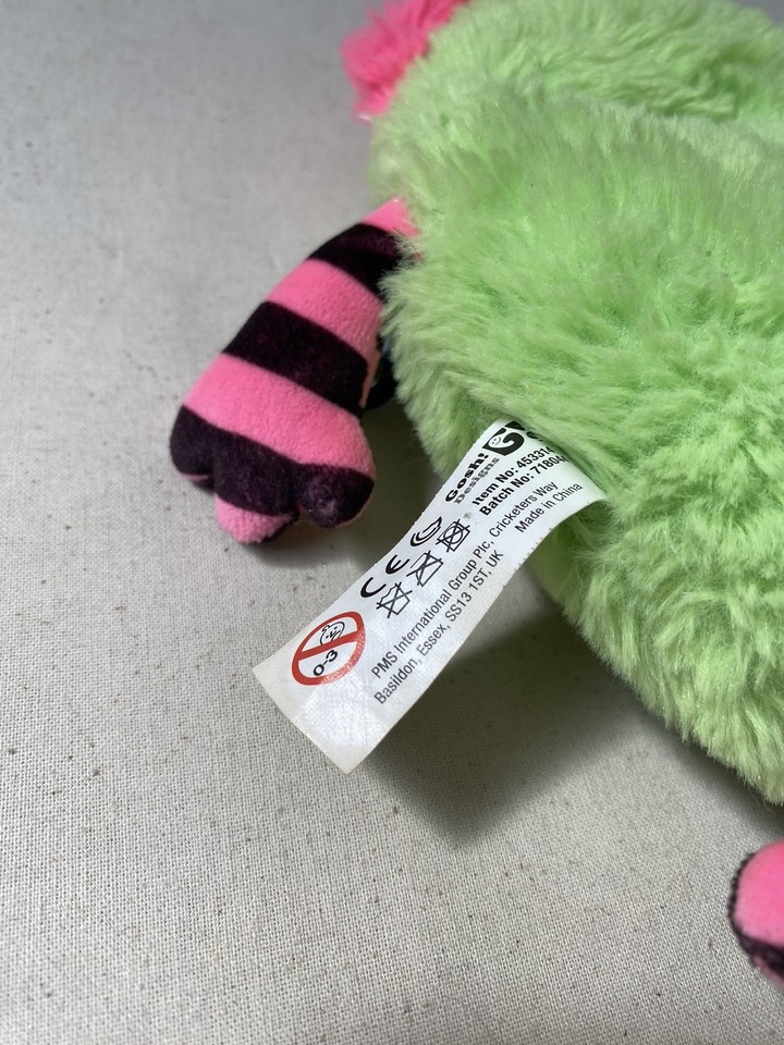 Worry Monster Teddy Bear Green Small Plush Stuffed Soft Toy 8" Kids ...