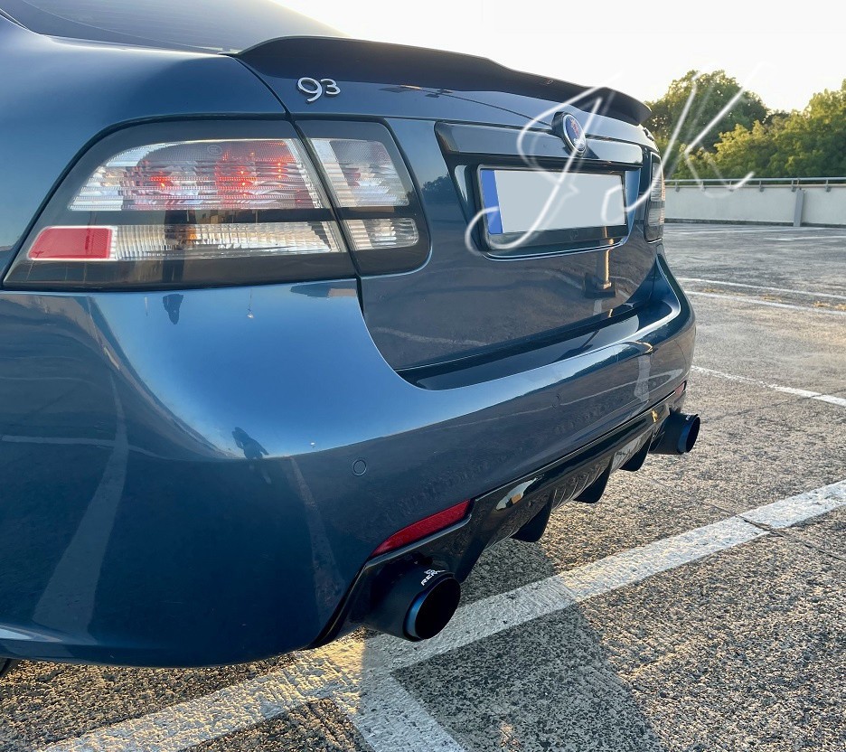 Rear Diffuser for SAAB 9-3 AERO Facelift (2007-) Saloon / Convertible ...