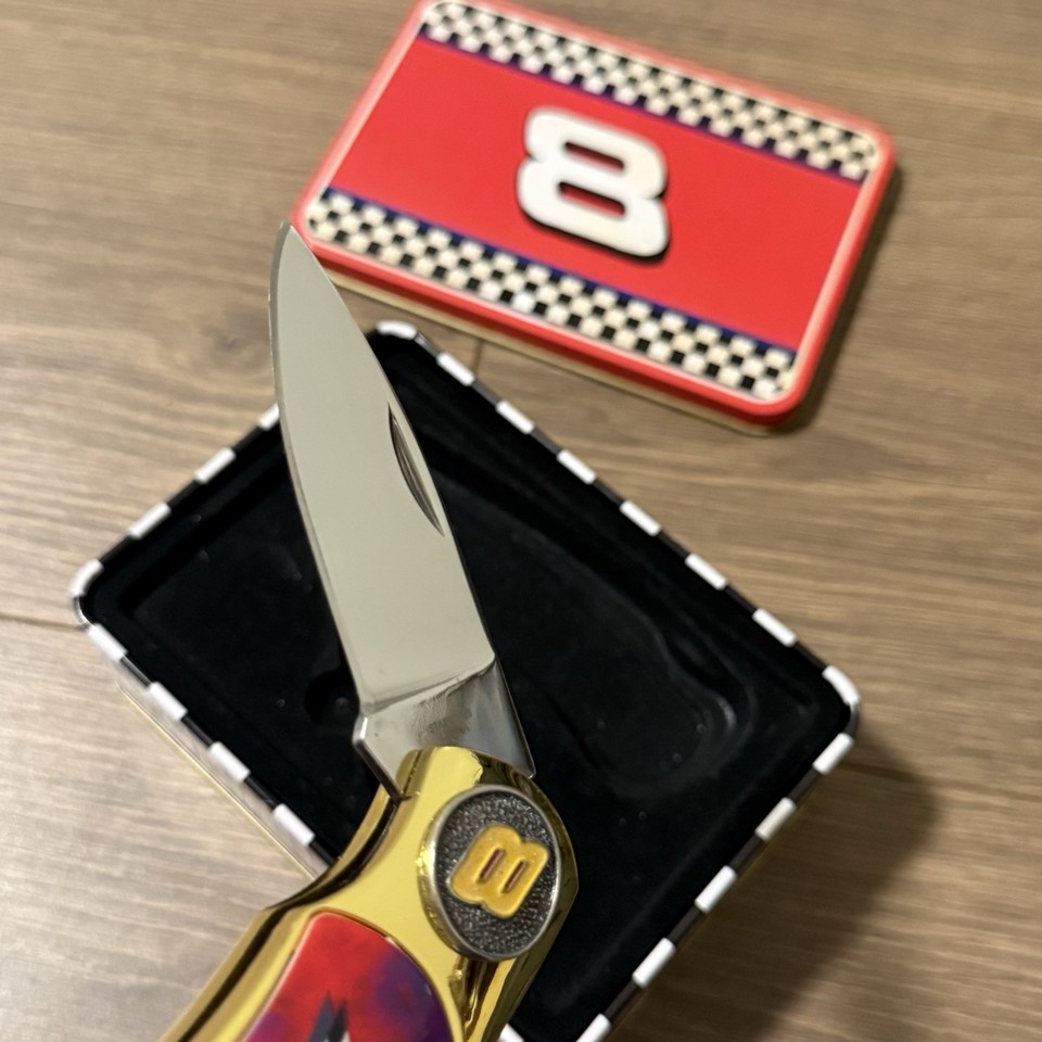 Dale Earnhardt Jr. #8 Folding Lock-back Pocket Knife in Metal Tin ~ NEW ...