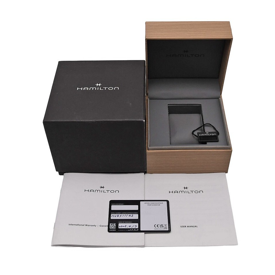 Hamilton Jazzmaster Thinline Men's Quartz Date Blue Dial H38511143 Box ...