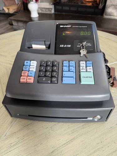 Sharp XE-A106 Electronic Cash Register with keys - Tested /all Working ...