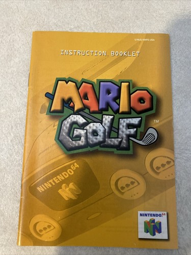 Mario Golf Nintendo 64 N64 INSTRUCTION MANUAL BOOKLET ONLY | eBay