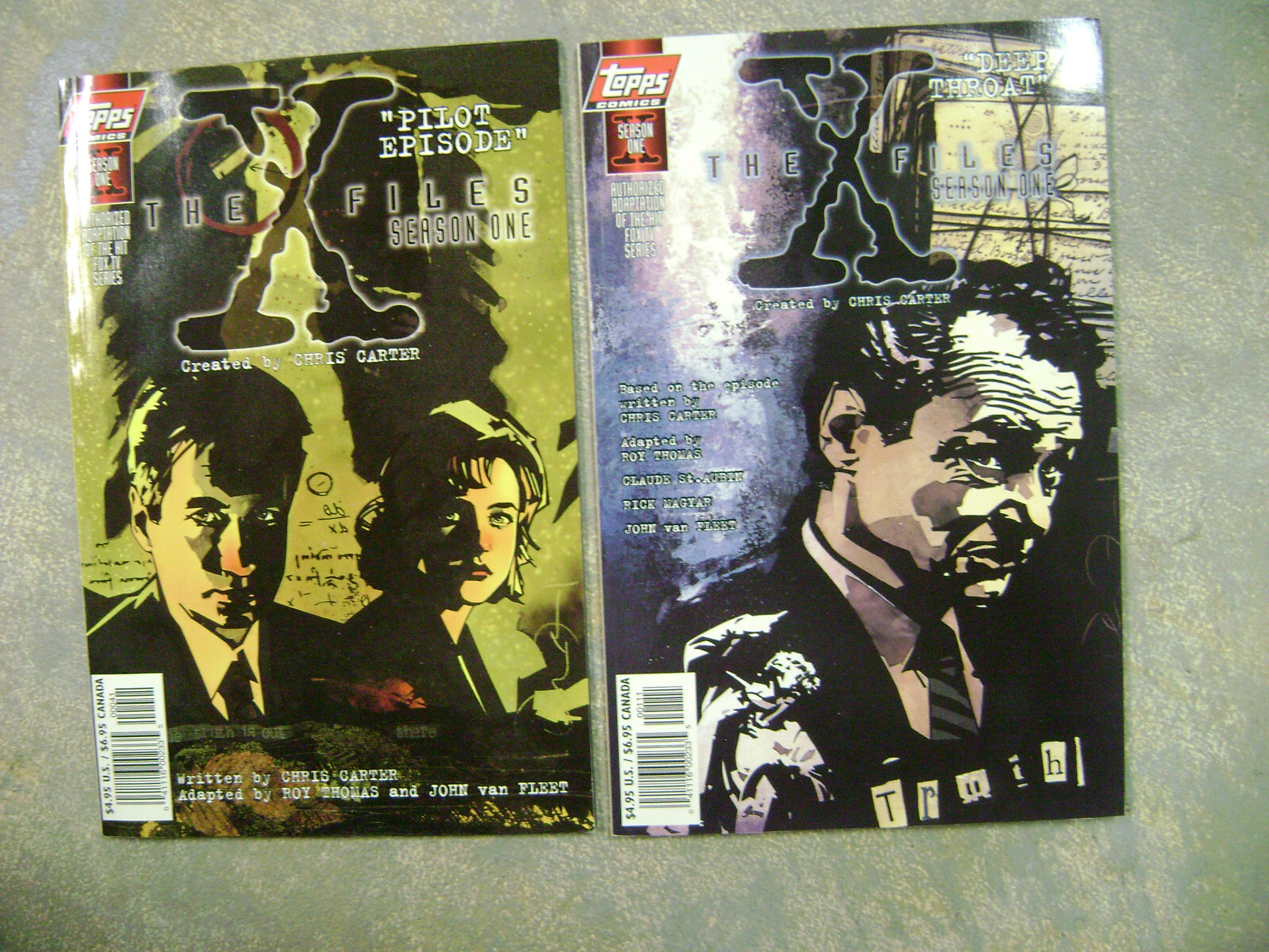 2 1997 TOPPS COMICS THE X FILES SEASON ONE PILOT EPISODE & DEEP THROAT ...