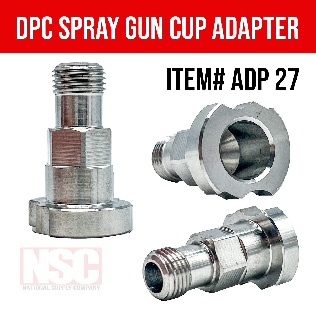 Adapter Paint Spray Gun (27) 16119 (Aftermarket) Compatible with 3M PPS ...