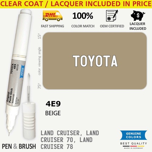 4E9 Touch Up Paint for Toyota Beige LAND CRUISER 70 78 BEIGE Pen Stick ...