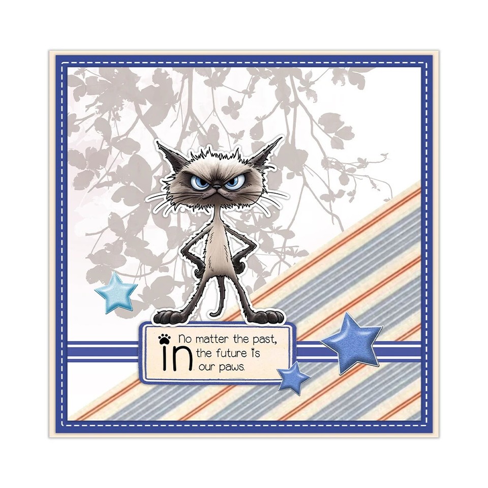 Grumpy Cats Curiousity Killed the Cat Metal Cutting Dies Clear Stamps ...