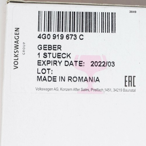 NEW AUDI A6 4G C7 LEFT UPPER FUEL GAUGE SENSOR 4G0919673C OEM | eBay