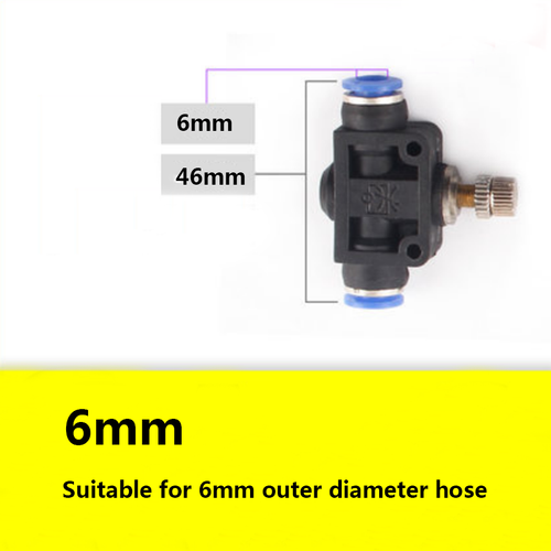 Pneumatic In Line Speed Flow Restrictor Valves Tube Hose Push-in ...