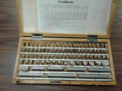 87 PCS/SET METRIC GAGE BLOCK SET, DIN861 GRADE 1,w. General CERTS ...